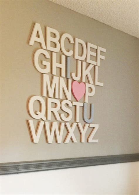 Wooden Alphabet Letters For Nursery Wall