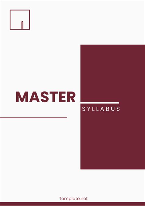 Master Syllabus Template Edit Online And Download Example