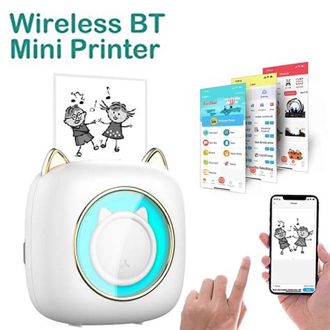 Mini Printer For Mobile Photo Printer Portable Mini Bluetooth Printer