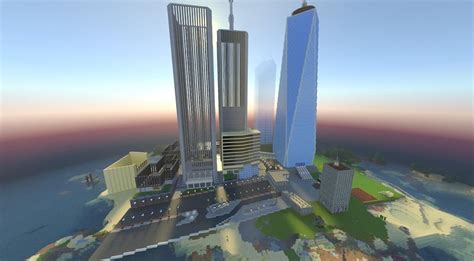 Minecraft Twin Freedom Towers World Trade Center Twin Towers New York