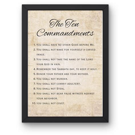 The Ten Commandments Wall Decor The 10 Commandments Wall Art Christian Home Decor