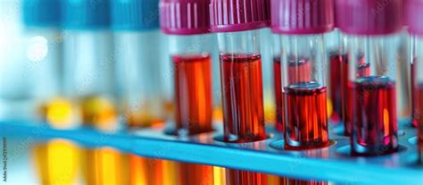 Thyroid Hormone Test Using Blood Samples In Test Tubes For Diagnosis Of