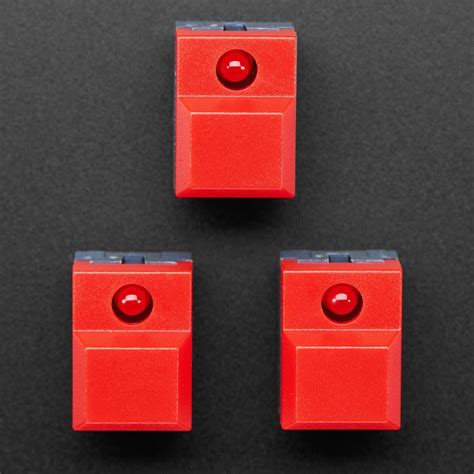 Step Switch With Led Three Pack Of Red With Red Led Pb86 A1 The Pi Hut