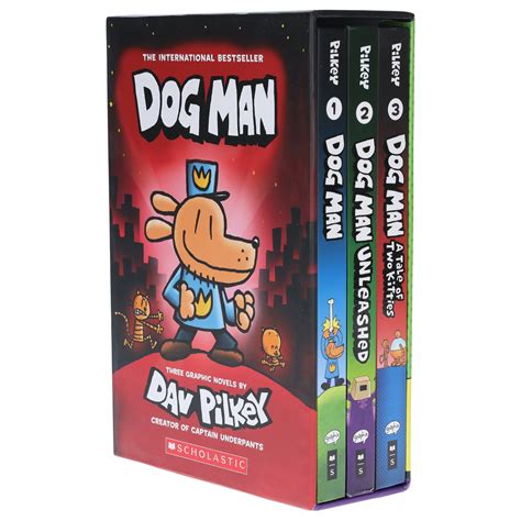 Dog Man Book 1 3 Graphic Novels By Dav Pilkey 3 Books Box Set