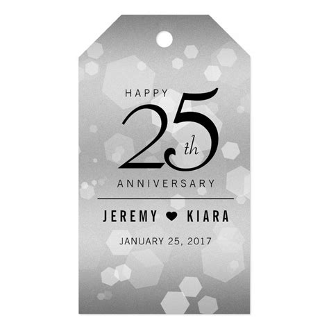25th Silver Wedding Anniversary T Tags Personalized Silver Wedding