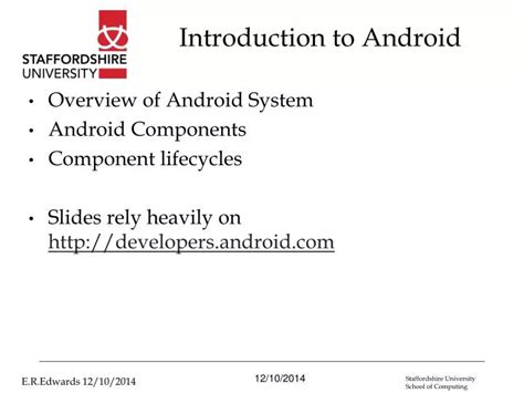 Ppt Introduction To Android Powerpoint Presentation Free Download