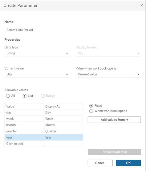How To Build A Parameter Date Switch An Alternative To Native Drill Downs The Data Babe