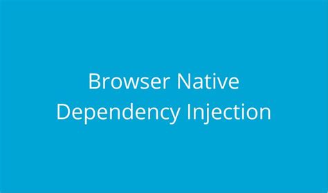 yves goeleven on linkedin dependency injection in the browser is