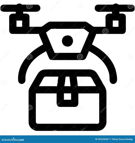 Drone With Box Icon Stock Illustration Illustration Of Clothing