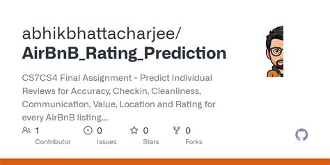 GitHub Abhikbhattacharjee AirBnB Rating Prediction CS CS Final Assignment Predict