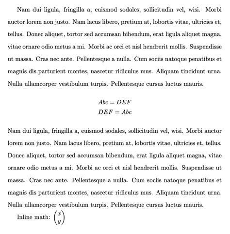 Inline Math With Double Spacing TeX LaTeX Stack Exchange