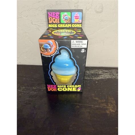 Needoh Toys Blue Needoh Nice Cream Cone Ice Cream Squishy Toy 226