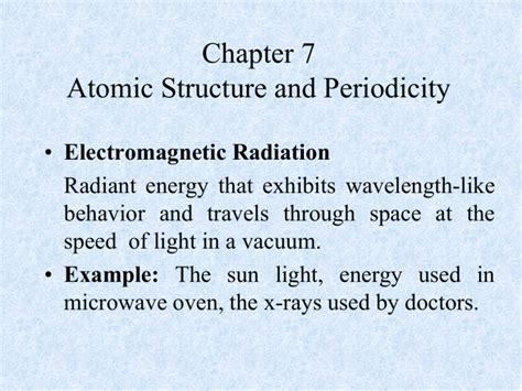 Chapter Atomic Structure And Periodicity