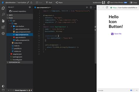 Material Button With Icon Stackblitz By Matt Vaughn Angularlicious Medium