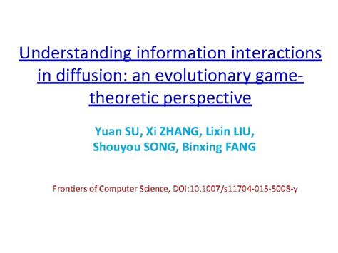 Understanding Information Interactions In Diffusion An Evolutionary Gametheoretic