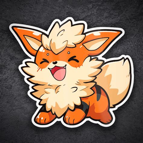 Chibi Arcanine Pokémon Sticker