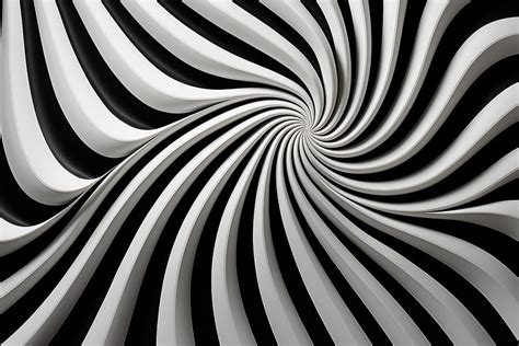 Abstract Black And White Swirling Patterns Premium Ai Generated Image