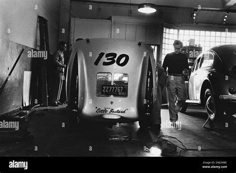 Actor James Dean Photographed In 1955 With The Porsche 550 Spyder