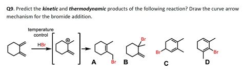 Solved Q9. ﻿Predict the kinetic and thermodynamic products | Chegg.com