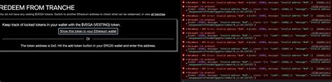 Token FE Invalid Token Address On Vesting Page Issue Vegaprotocol Frontend Monorepo