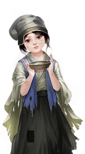 衣衫褴褛小乞丐