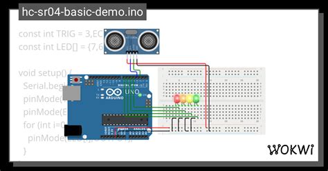 UltraAndLed Ino Copy Wokwi ESP32 STM32 Arduino Simulator