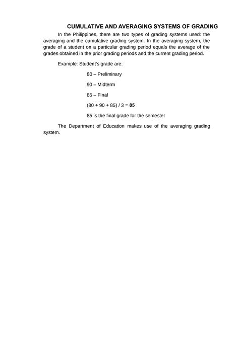 Cumulative And Averaging Systems Of Grading Cumulative And Averaging Systems Of Grading In The Cumulative And Averaging Systems Of Grading Cumulative And Averaging Systems Of Grading In The