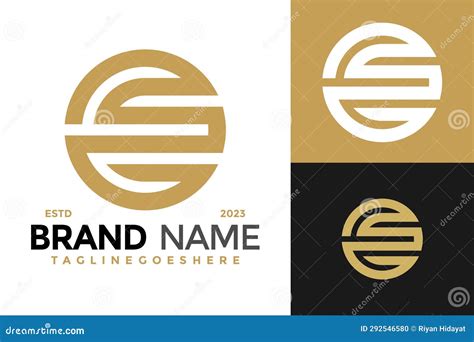 Letter Ce Or Ec Circle Logo Design Vector Symbol Icon Illustration Stock Vector Illustration