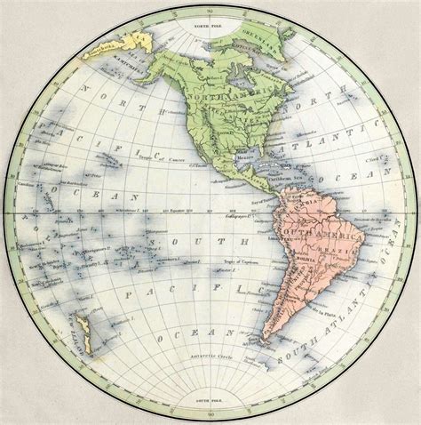 Western Hemisphere Map Printable
