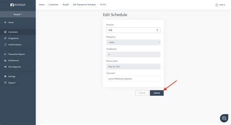 Edit Or Delete A Transaction Schedule