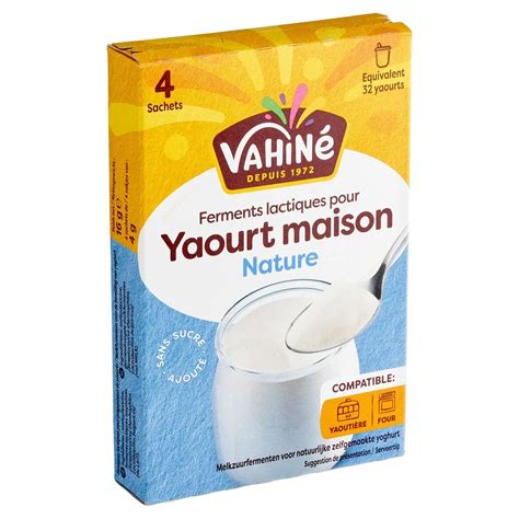 Vahiné Ferments Lactiques Pour Yaourt Maison Nature 4 X 4 G