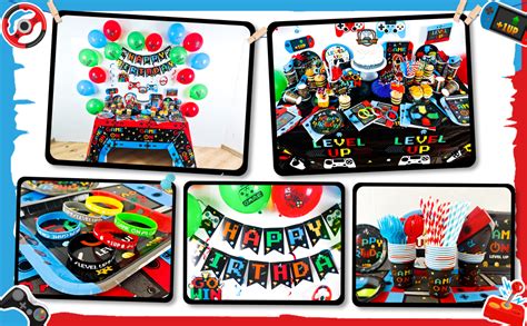 Gamer Birthday Party Decorations Video Game Plates And