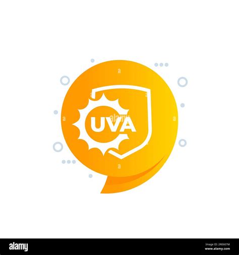 Uva Protection Icon With Sun And Shield Vector Stock Vector Image