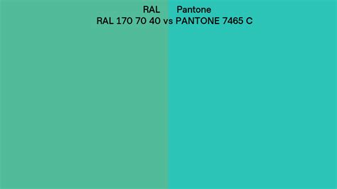 Ral Ral 170 70 40 Vs Pantone 7465 C Side By Side Comparison
