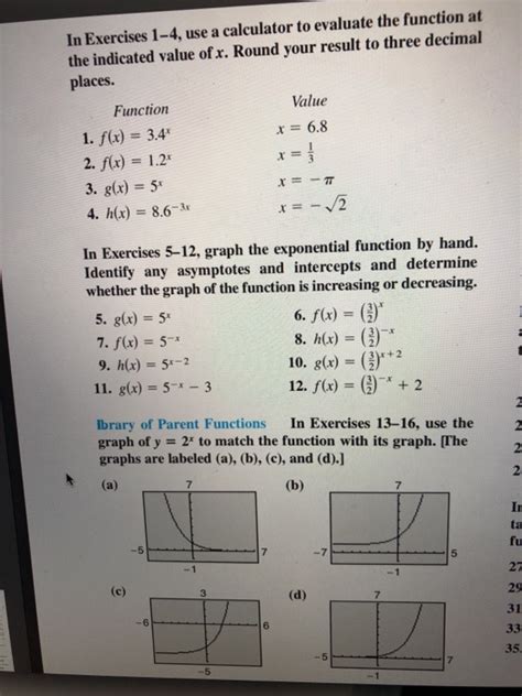 solved value in exercises 1 4 use a calculator to evaluate