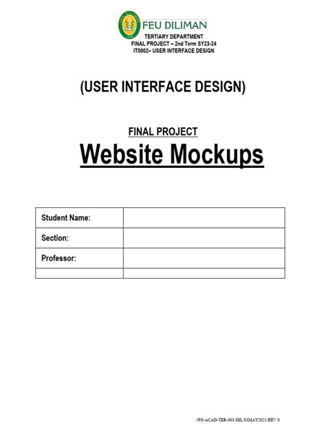 It0002 Final Project Specification And Rubrics Pdf Graphic Design