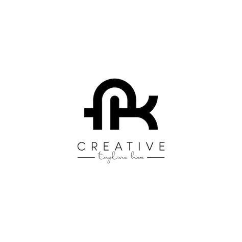 Premium Vector Creative Unique Letter Fk Kf Initial Based Stylish