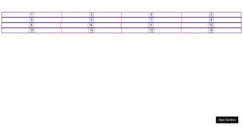 2d Array Grid Order In Css Codesandbox