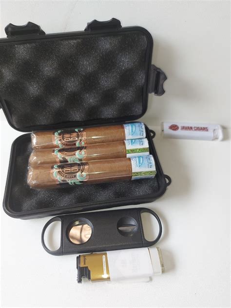 Case Hitam Cutter Plastik Double Korek 3 Pcs Cerutu Dwdm Petit
