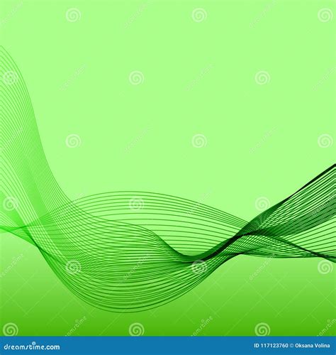 Beautiful Abstract Lines In The Form Of Waves On A Gradient Back Stock