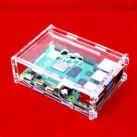 Acrylic Case For Raspberry PI 4 Model B Robu In Indian Online Store RC Hobby Robotics