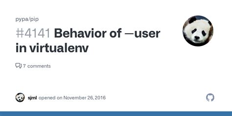 Behavior Of User In Virtualenv Issue Pypa Pip GitHub