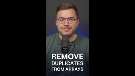 Javascript Tips Remove Duplicates In Arrays Shorts Youtube