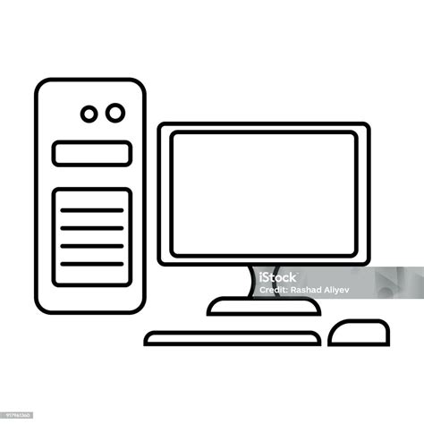 컴퓨터 아이콘입니다 모바일 개념 및 웹 응용 프로그램에 대 한 가정 용품의 요소입니다 웹사이트 디자인 및 개발 응용 프로그램 개발에 대 한 얇은 라인 아이콘 프리미엄 아이콘