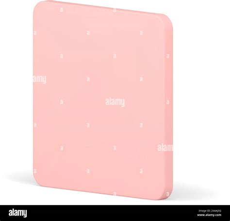 Pink Elegant 3d Rectangle Smooth Angled Vertical Wall Geometric Shape Base Foundation Isometric