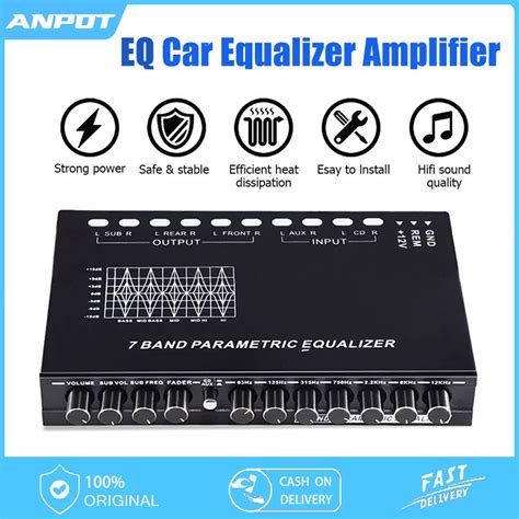 7 Band Equalizer Car Audio Eq Tuning Crossover Amplifier Dc 12v Pre