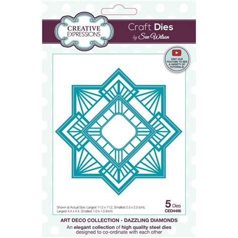 Creative Expressions Sue Wilson Craft Dies Art Deco Collection