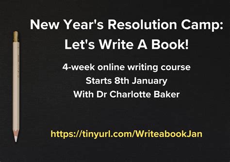 New Years Resolution Camp Lets Write A Book Writers And Artists