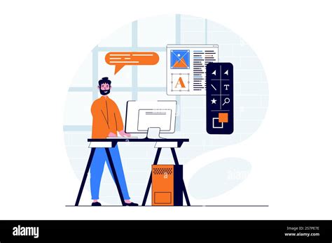 App Development Web Concept With Character Scene Man Programming Hi Res