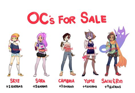 [closed] Ocs For Sale 1 By Mmxii On Deviantart